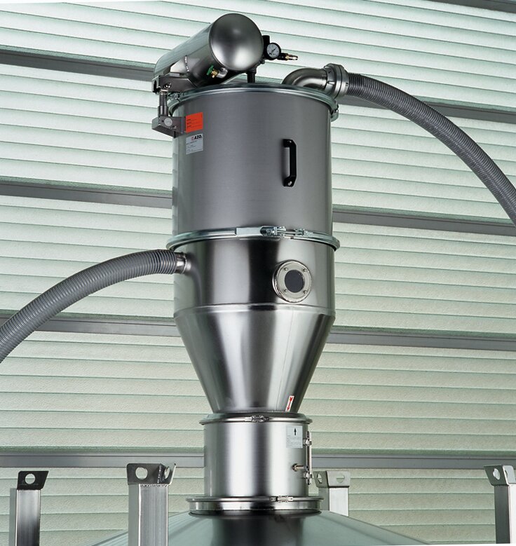 P-Type Receiver for Powdery Bulk Materials